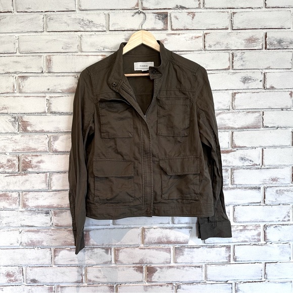 Caslon | Jackets & Coats | Caslon Army Olive Green Utility Jacket Coat ...